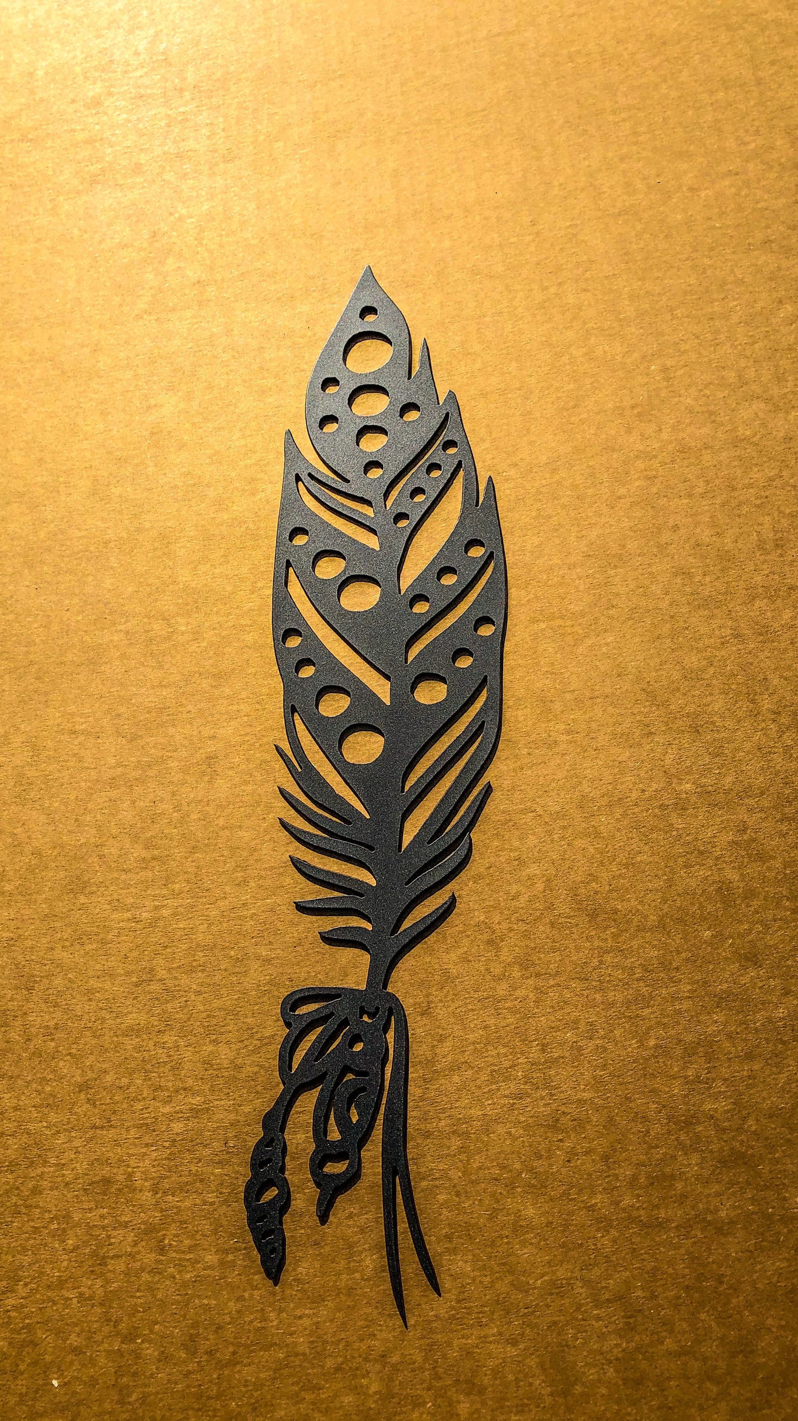 Tribal Feather Rust Finish Tribal Feather Native Amerian - Etsy