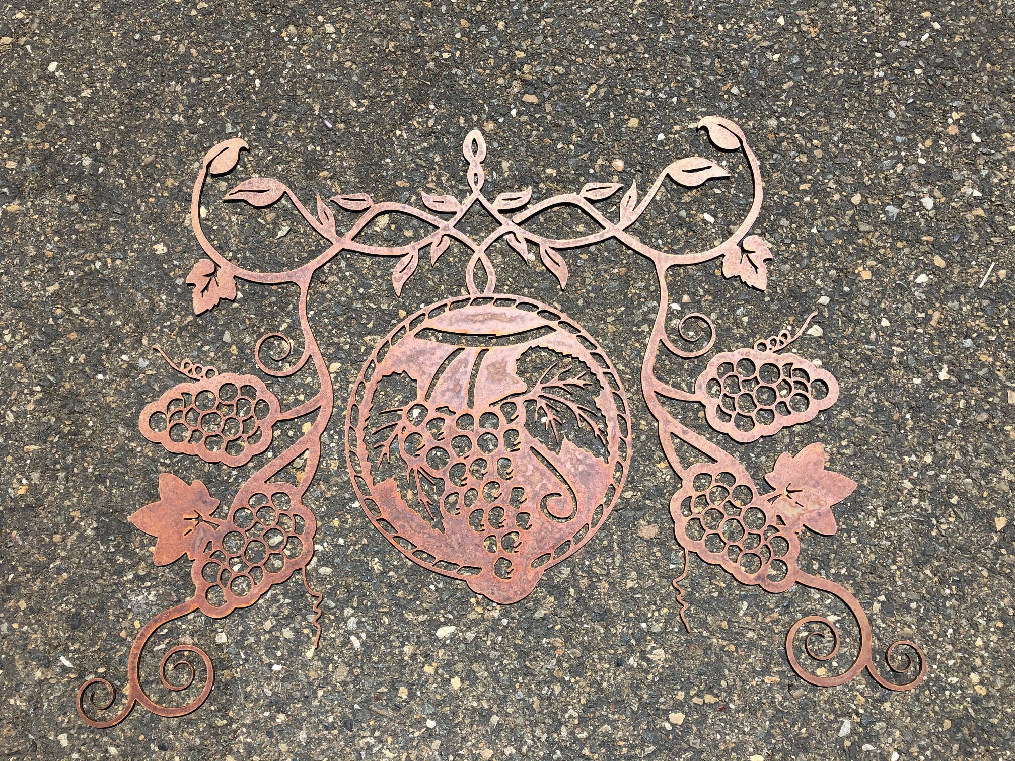 Grape Vine Cluster Metal Wall Art and Home Decor - Etsy