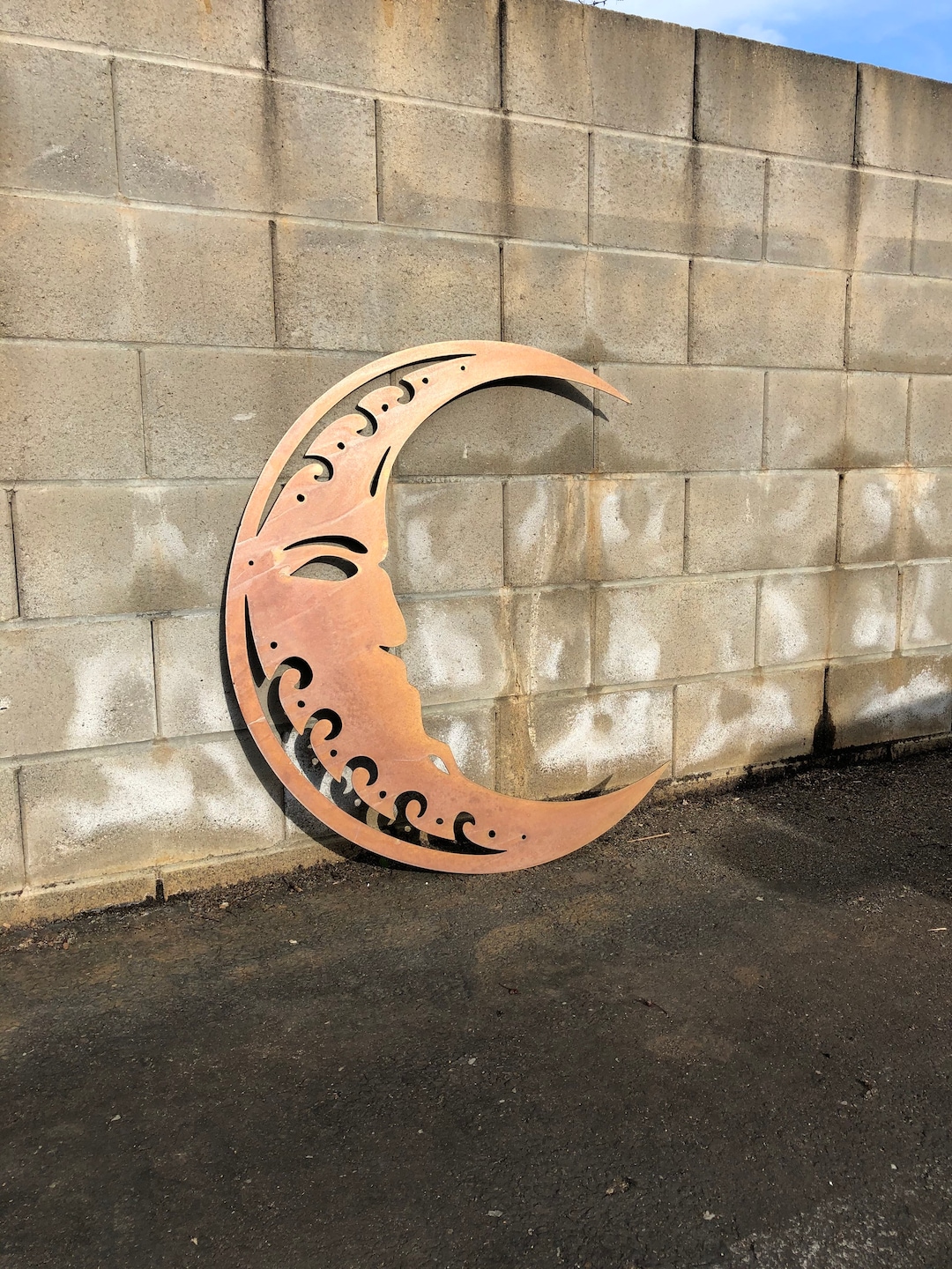 Crescent Moon Wall Decor - Rustic Wall Decor - Metal Wall Art - Metal ...