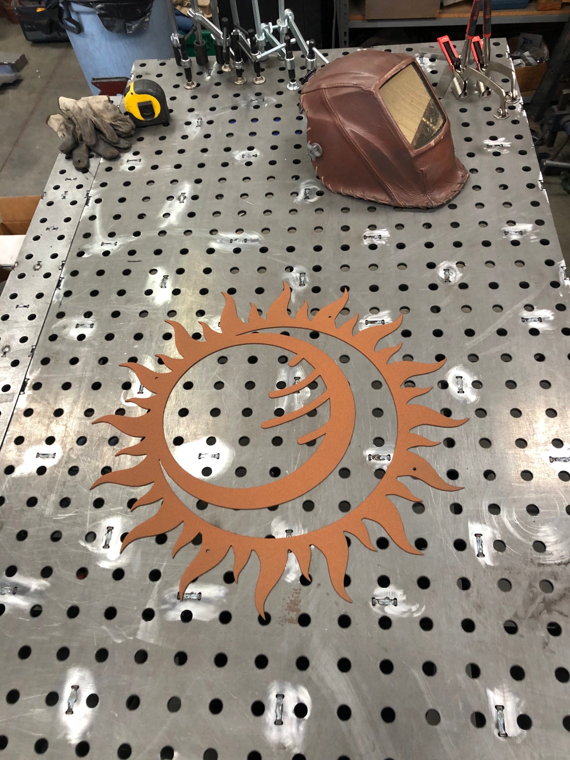 Sun Wall Art Rusted Sun Rustic Eclipse Sun Yard Art | Etsy