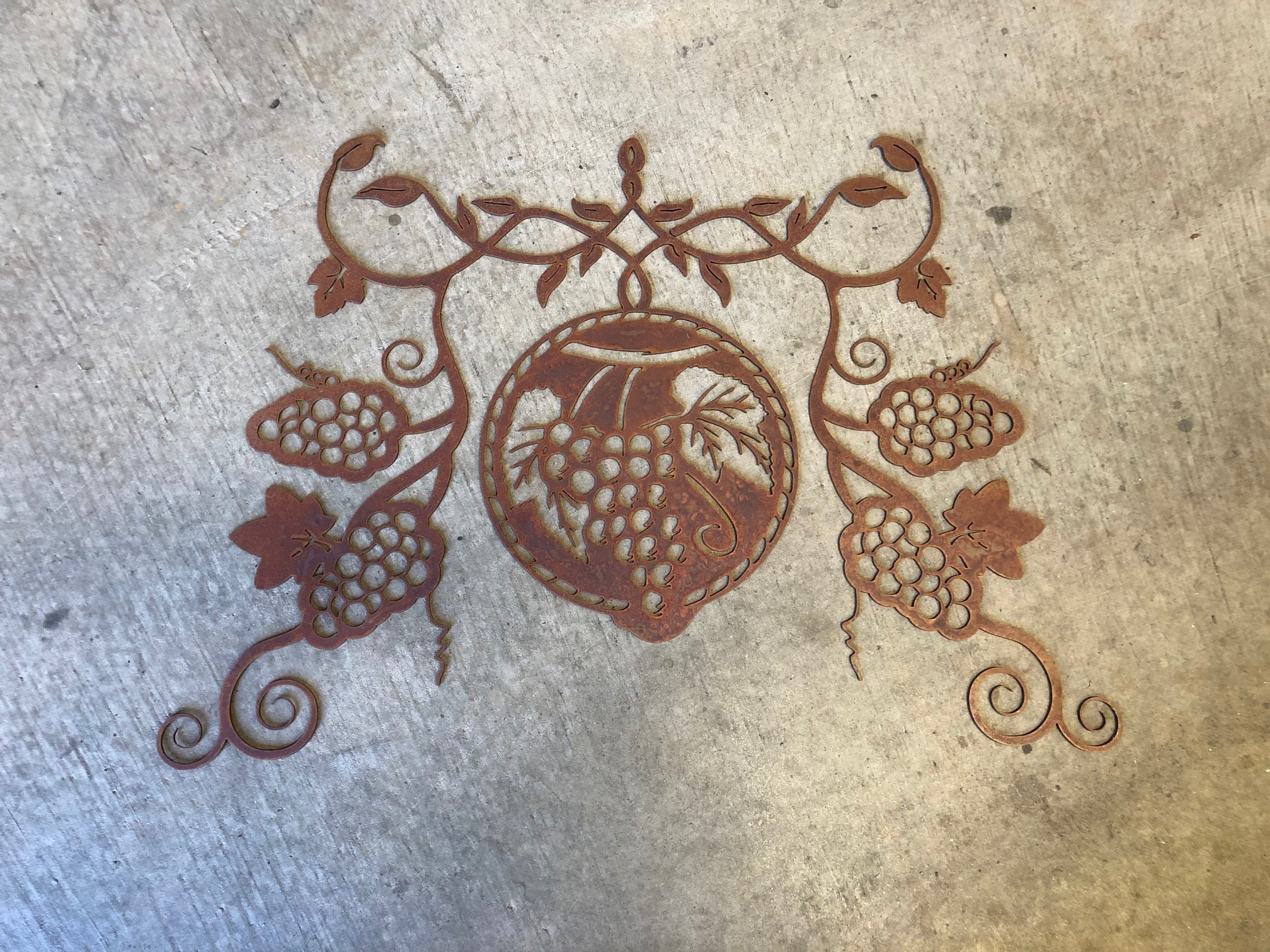 Grape Vine Cluster Metal Wall Art and Home Decor - Etsy