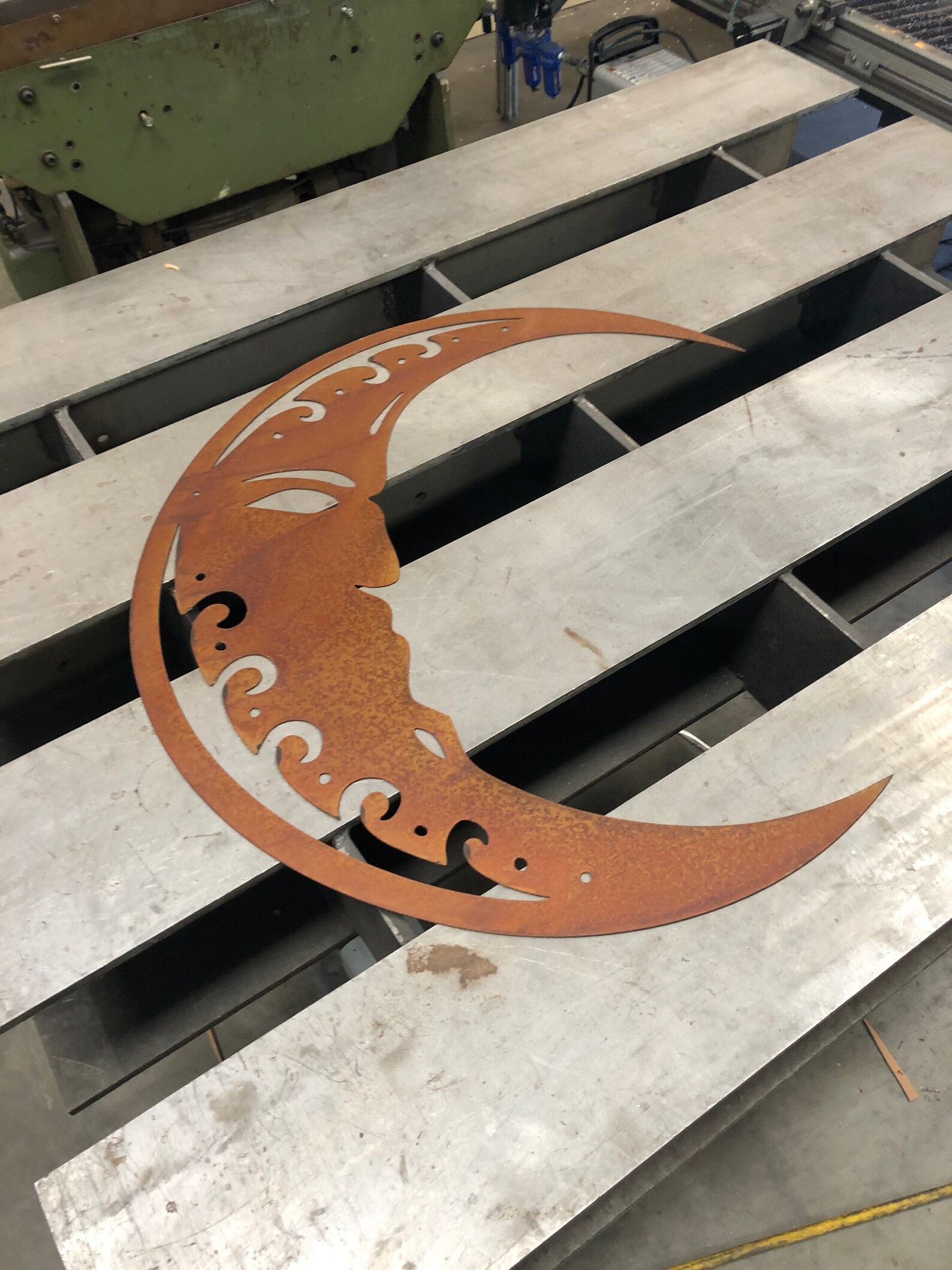 Crescent Moon Wall Decor - Rustic Wall Decor - Metal Wall Art - Metal ...