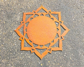 Metal Sun Wall Art Rusted Sun Rustic Sun Yard Art Sun | Etsy