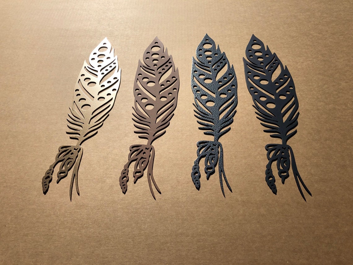 Tribal Feather Rust Finish Tribal Feather Native Amerian - Etsy