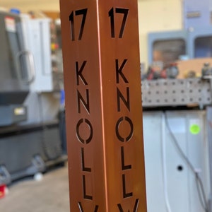 Address Sign - Yard Address Sign - Rusted - Adjacent Sided - Custom ...