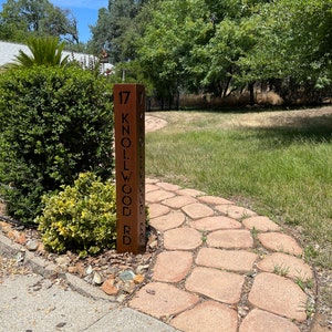 Address Sign - Yard Address Sign - Rusted - Adjacent Sided - Custom ...