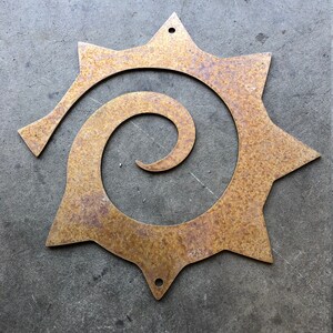 Spiral Metal Sun Wall Art - Rusted Sun - Rustic Sun - Yard Art - Sun ...