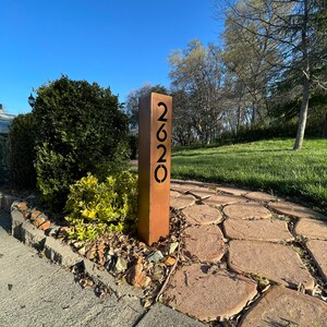 Address Sign | Rusted | Custom Address Sign | Yard Address Sign ...