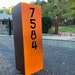 Address Sign XL Yard Address Sign Rusted Adjacent Sided Custom Address ...
