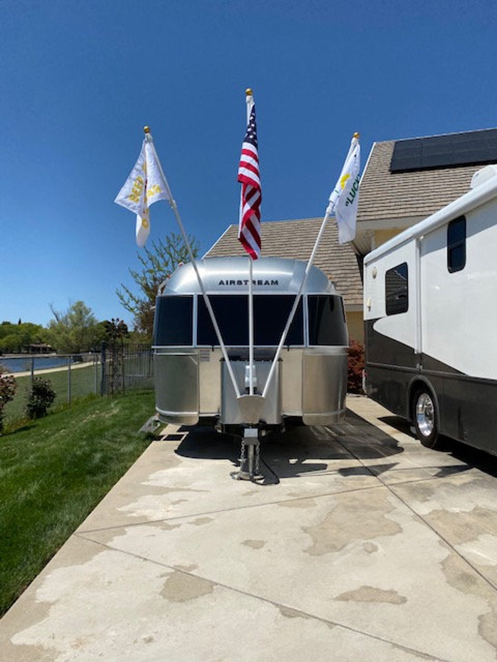 Rv Flag Holder - Airstream Flag Holder - Hitch Jack Flag Holder - Flag ...