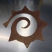 Spiral Metal Sun Wall Art Rusted Sun Rustic Sun Yard Art Sun Metal Wall ...