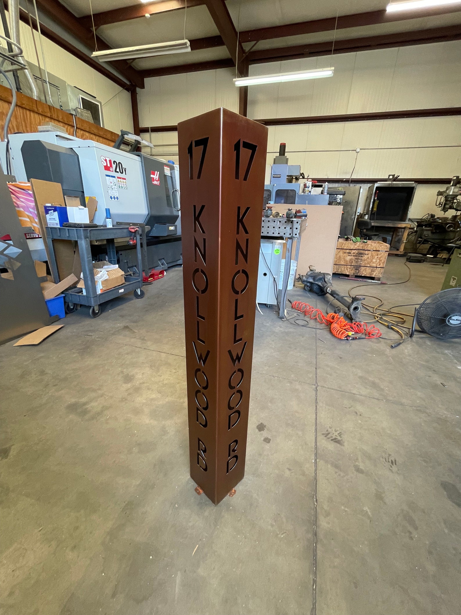 Address Sign - Yard Address Sign - Rusted - Adjacent Sided - Custom ...