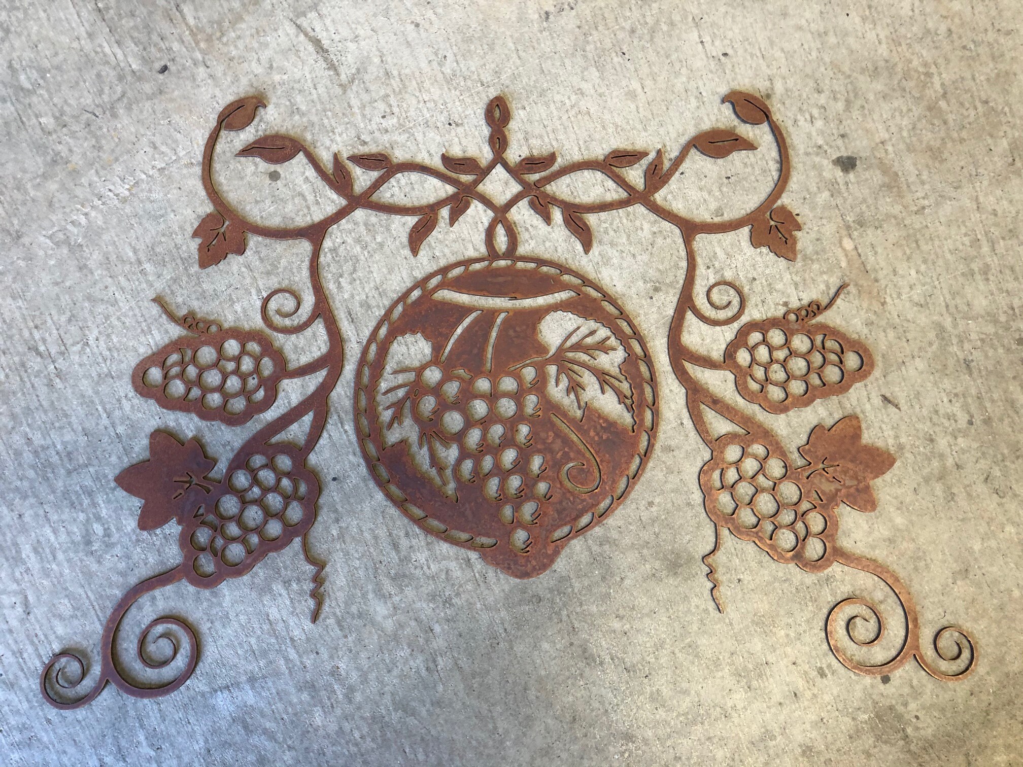 Grape Vine Cluster Metal Wall Art and Home Decor - Etsy