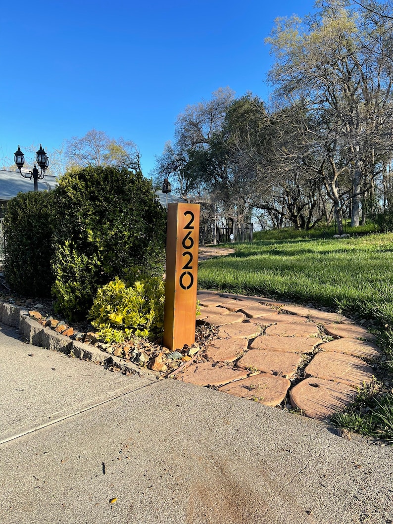 Address Sign Rusted Custom Address Sign Yard Address - Etsy
