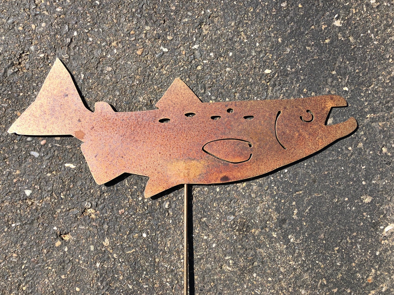 Large Fish Garden Art Set of 4 Fish Trout & Salmon Metal - Etsy