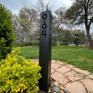 Address Sign Yard Address Sign Rusted Three Sided Address Numbers ...