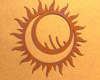 Metal Sun Wall Art Rusted Sun Rustic Sun Yard Art Sun | Etsy