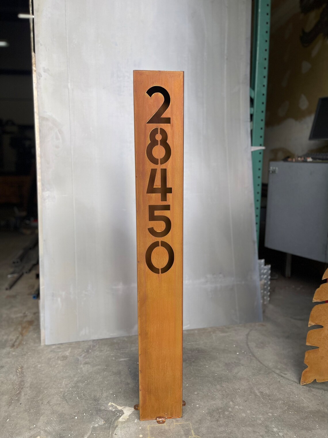 Address Sign - Yard Address Sign - Rusted - Double Sided - Custom ...