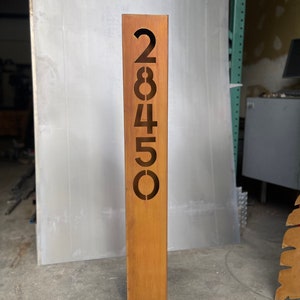 Address Sign - Yard Address Sign - Rusted - Double Sided - Custom ...