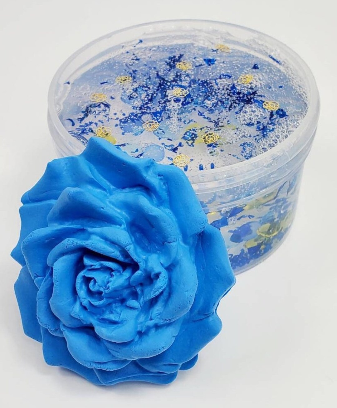 Blue Rose Balloon Bouquet DIY Slime, Rose Slime, Flower Slime, Clear ...