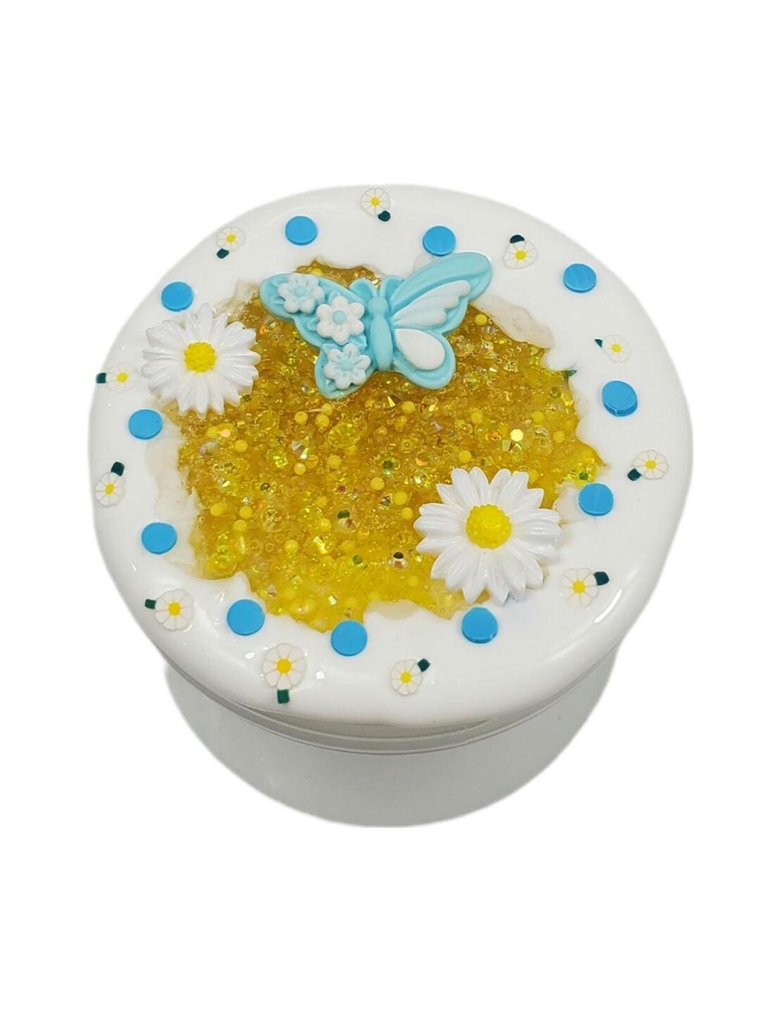 Daisy Flower - White Glue Slime, Clear Slime, Scented Slime ...