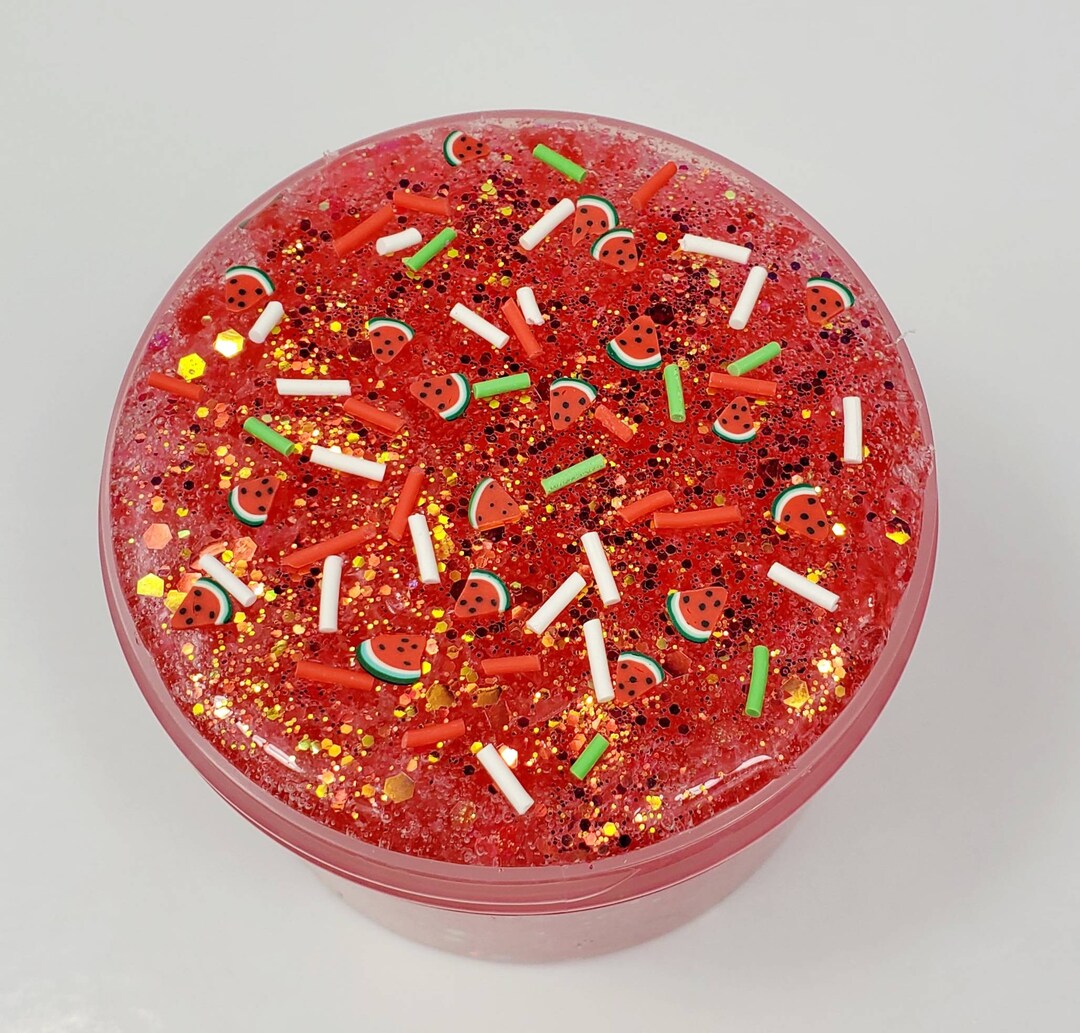 Watermelon- Crunchy Slime, Crunch Bomb Slime, Scented Slime, Slime Shop ...