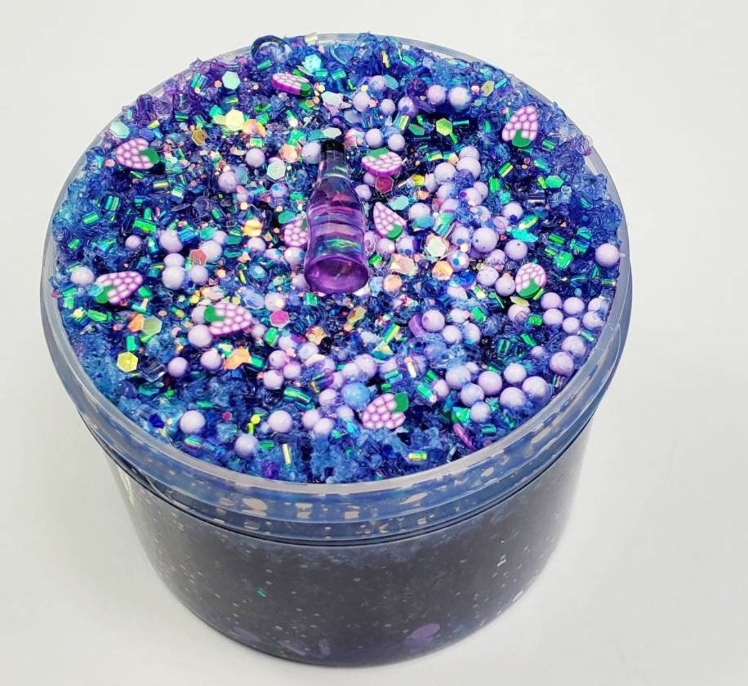 Grape Soda Fizz Clear Slime Grape Slime Crunchy Slime - Etsy