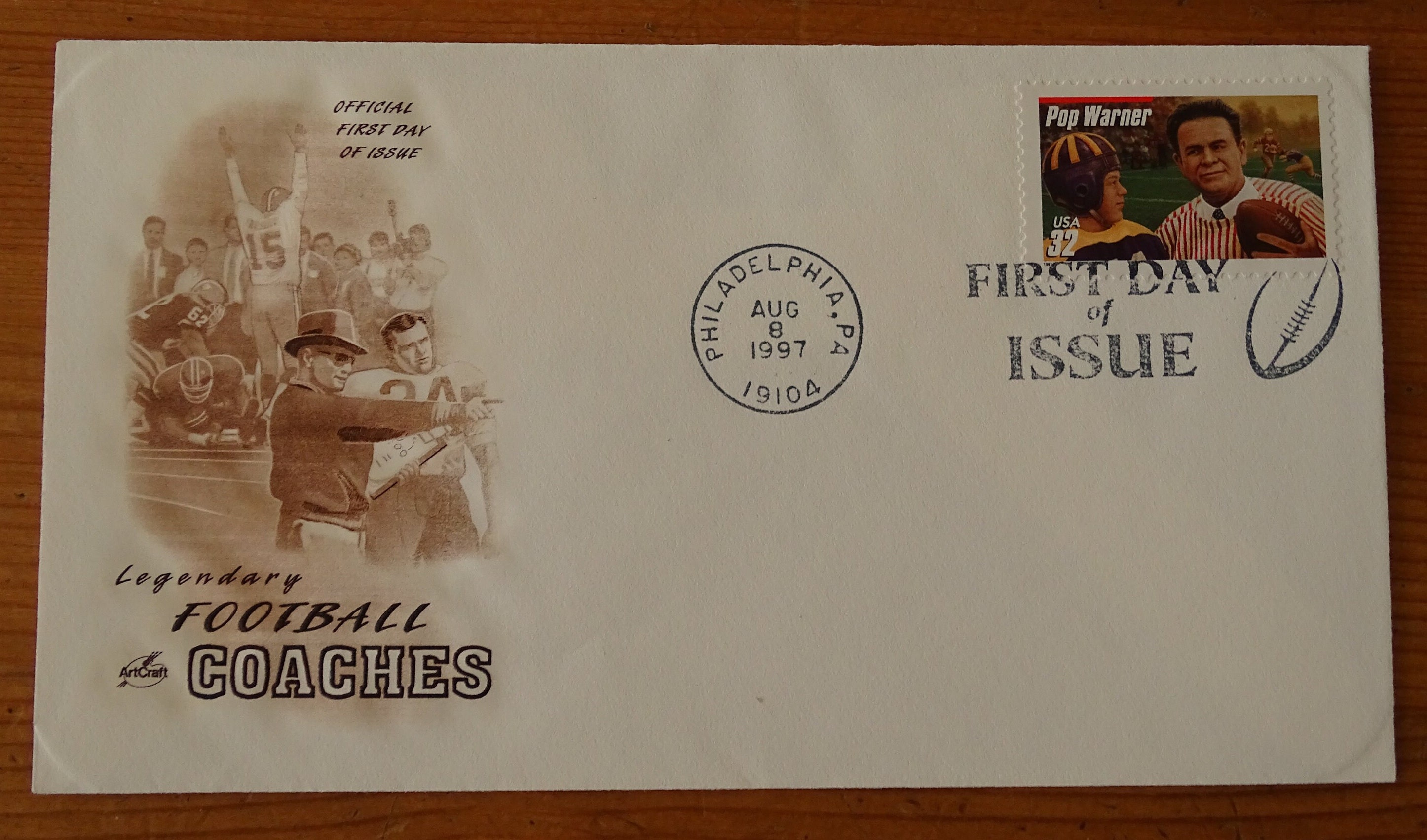 Postal Commemorative Society First Day of Issue Legendary Football ...