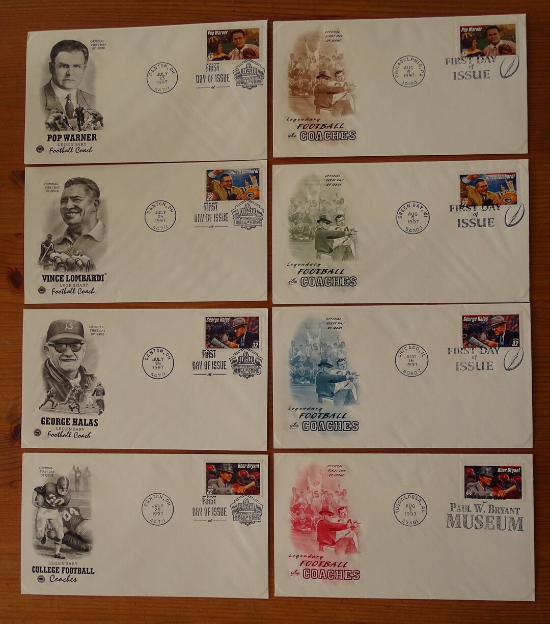 Postal Commemorative Society First Day of Issue Legendary Football ...