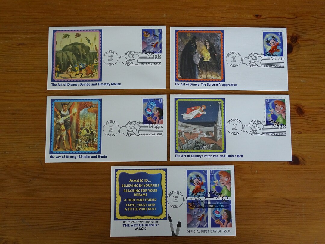 The Art of Disney First Day Issue Covers by Fleetwood Date - Etsy