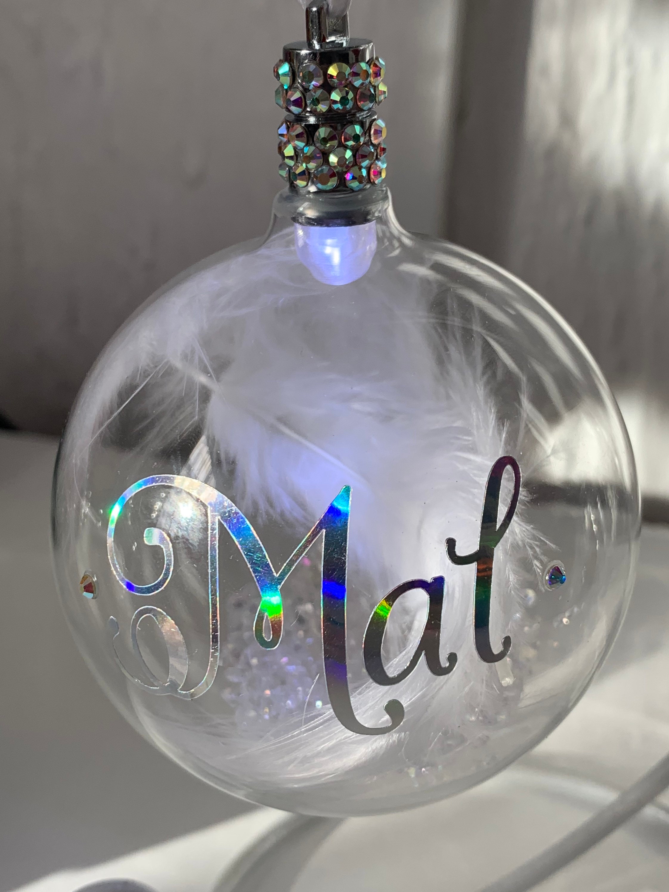 Personalised LED Light up Christmas Bauble Tree Decoration Gift - Etsy