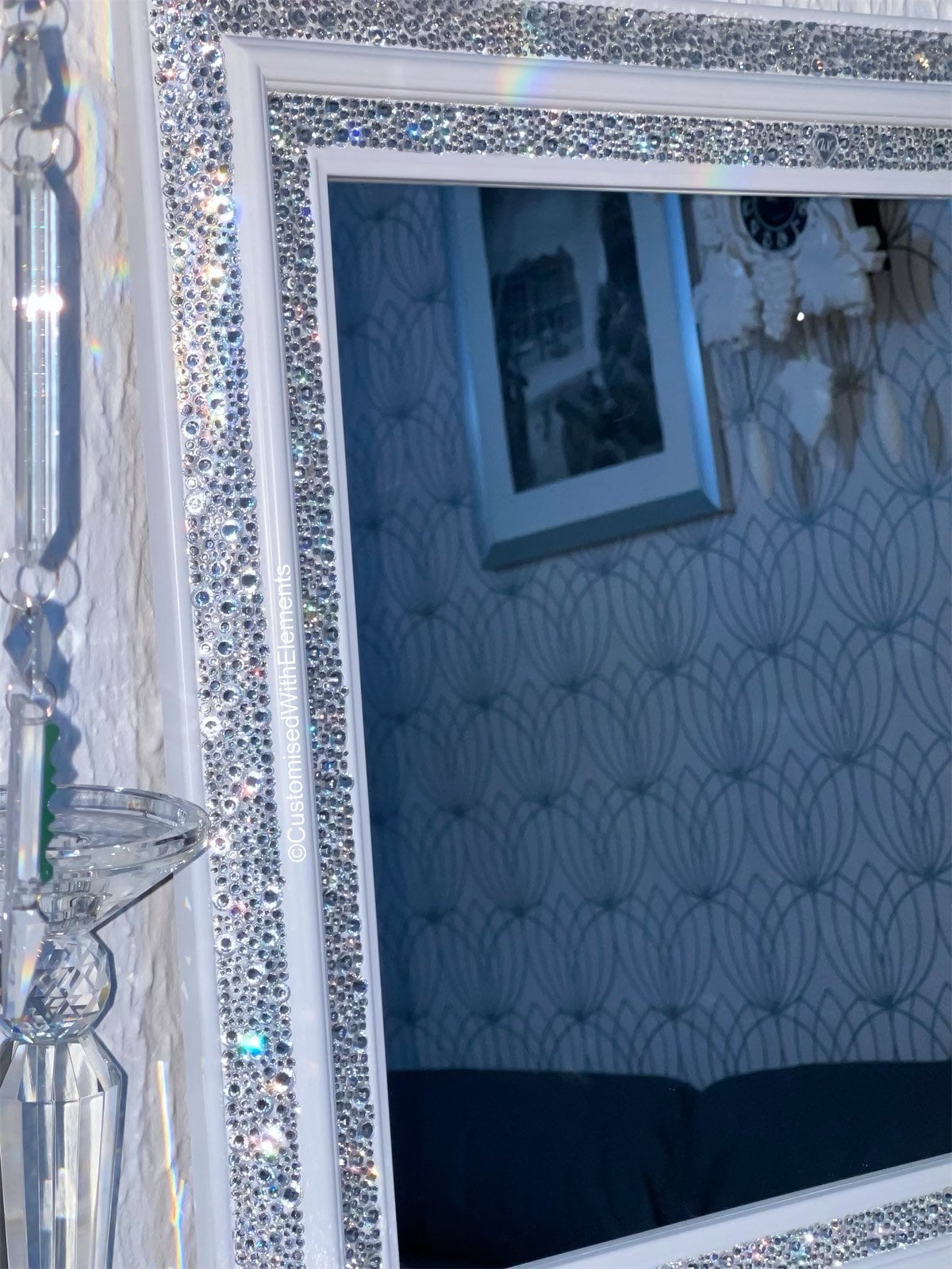 Crystal Mirror 55cm X55cm.thousands of Hand Placed Crystals!home Decor ...