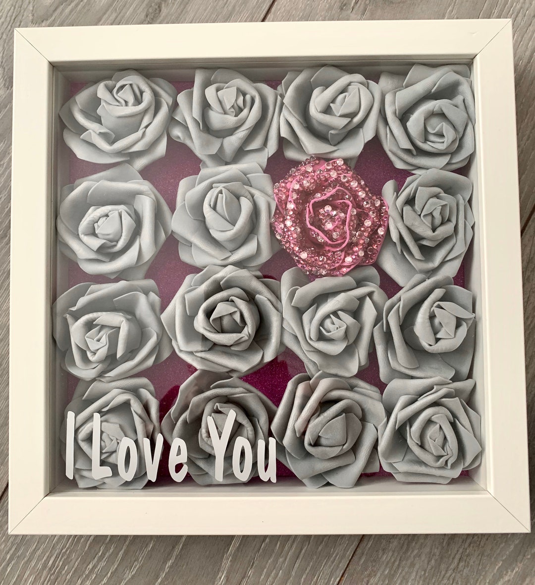 Shadow Box Forever Roses Crystal Valentines Anniversary Gift - Etsy
