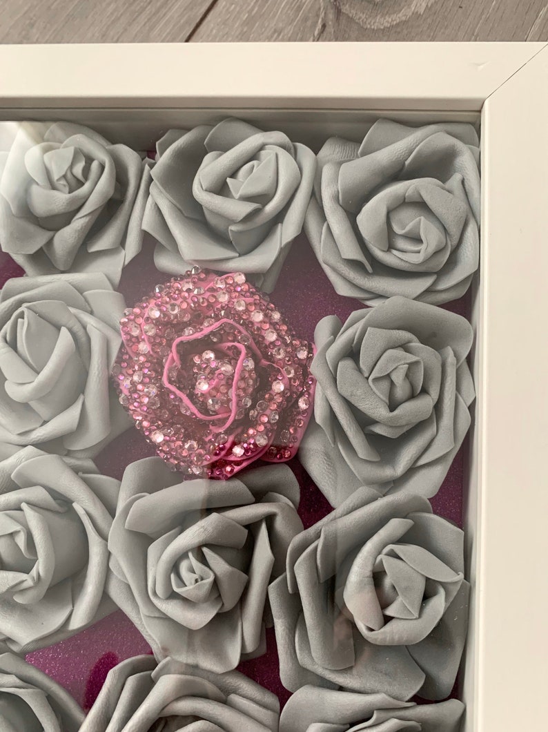 Shadow Box Forever Roses Crystal Valentines Anniversary Gift - Etsy