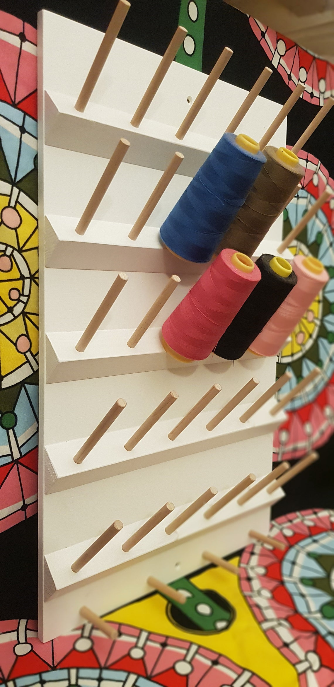 Cone Holder for 30 Overlock Yarn Rolls for the Wall / Cones / - Etsy UK