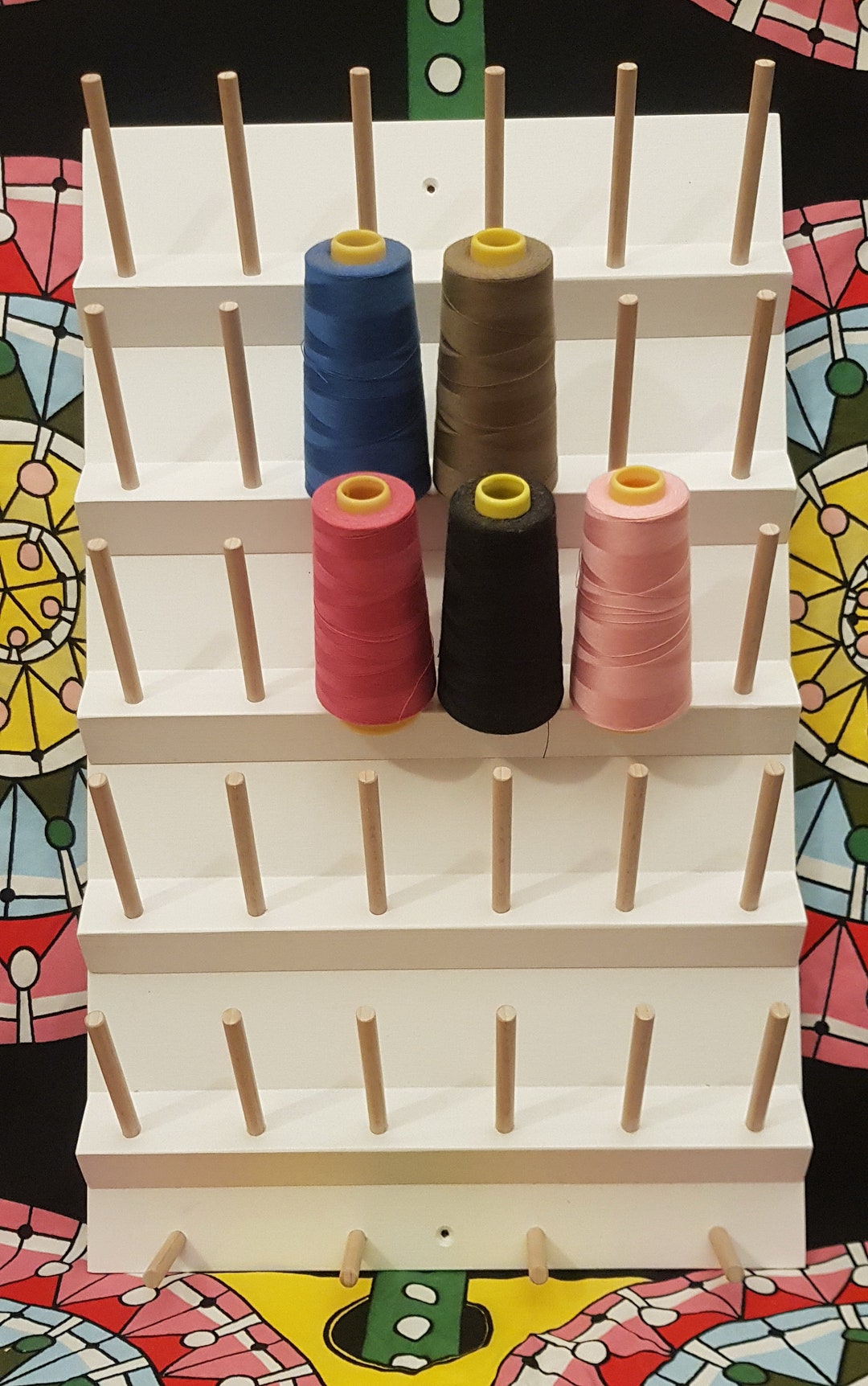 Cone Holder for 30 Overlock Thread Rolls for the Wall / Cones / Wall ...