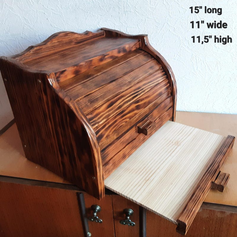Wooden Bread Box - Etsy