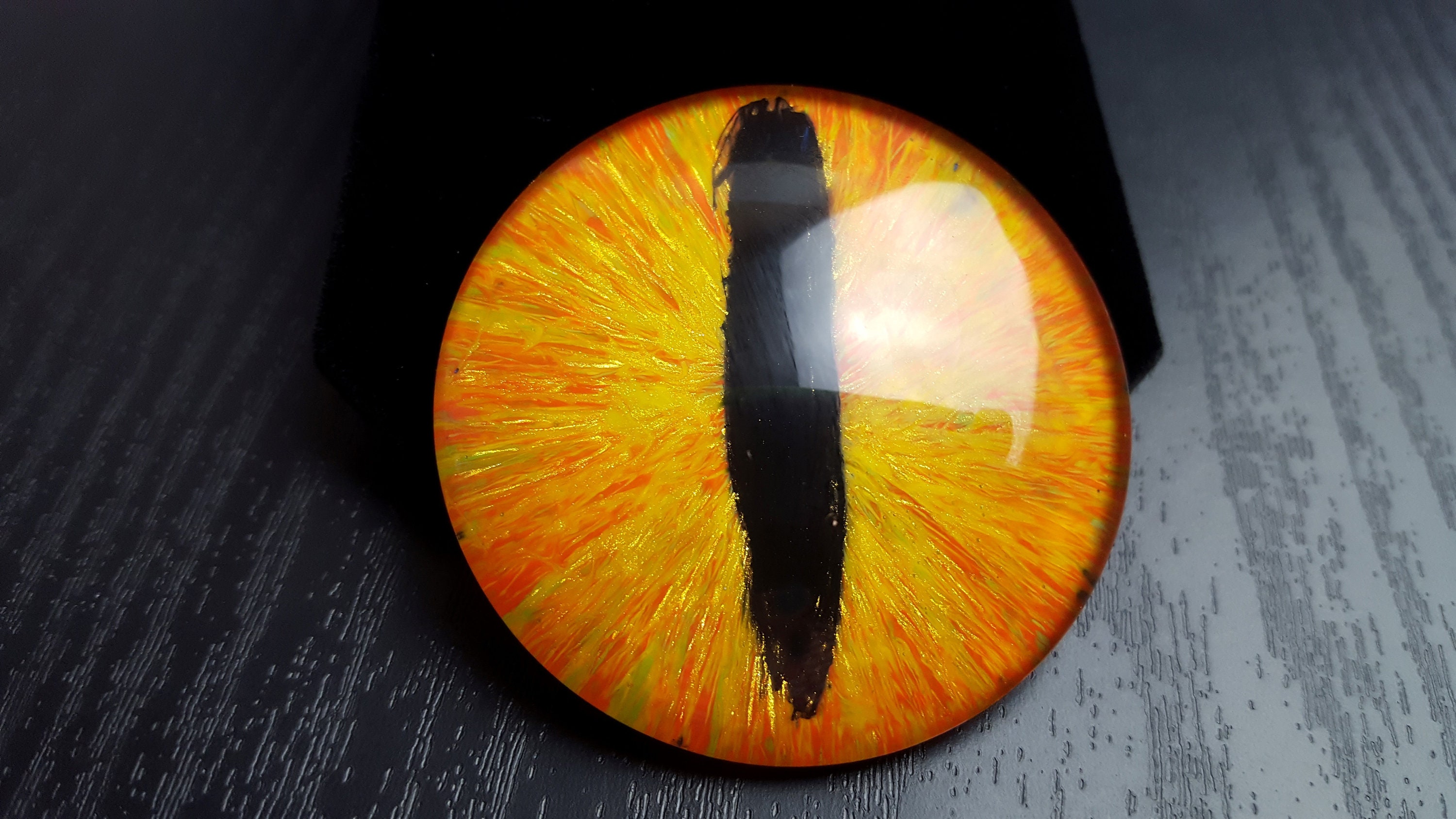 Ojo de dragón amarillo de 50 mm para joyería o apoyo para | Etsy