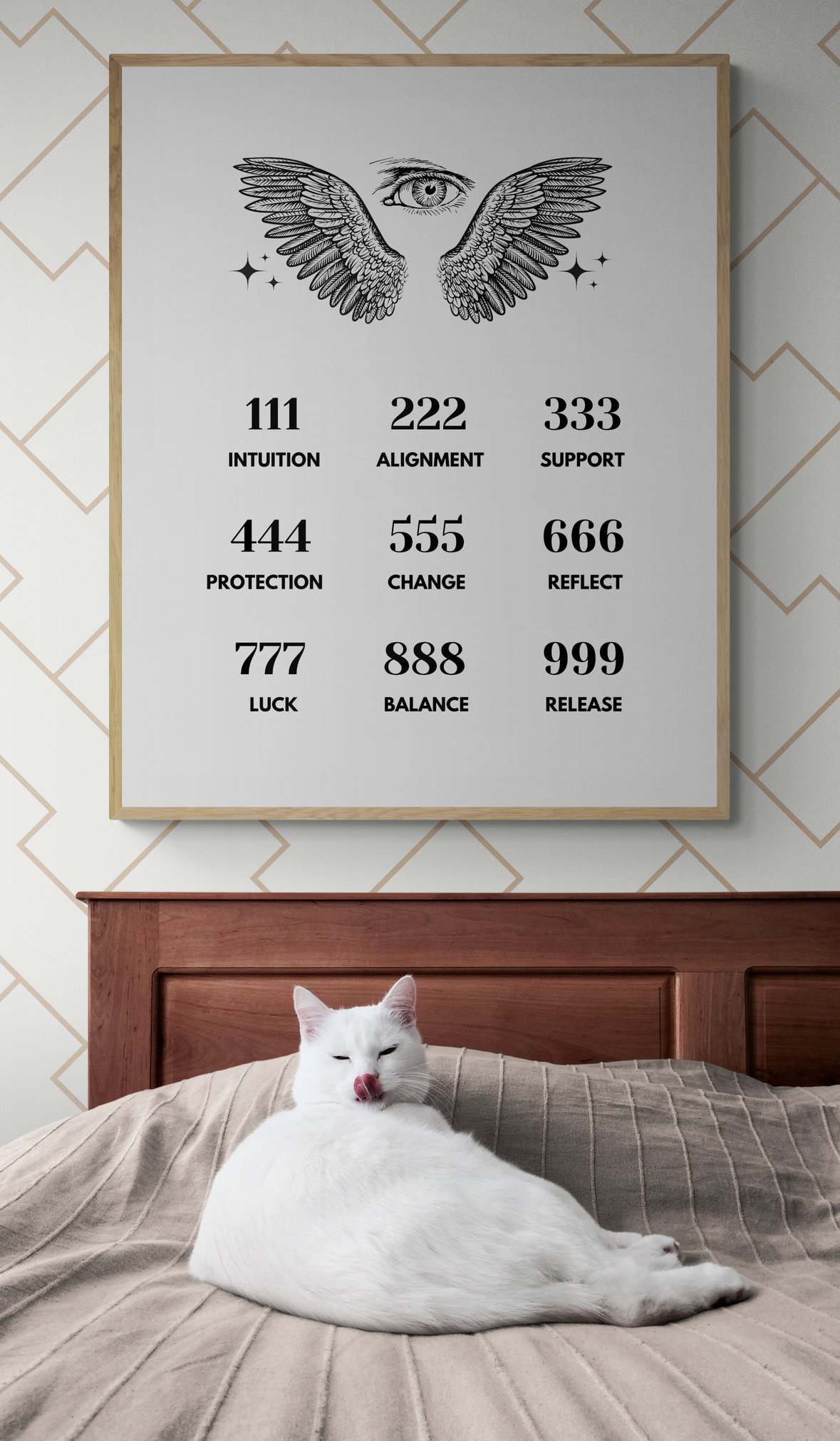 Angel Numbers Wall Decor, Manifest Wall Art, Angel Number Poster ...
