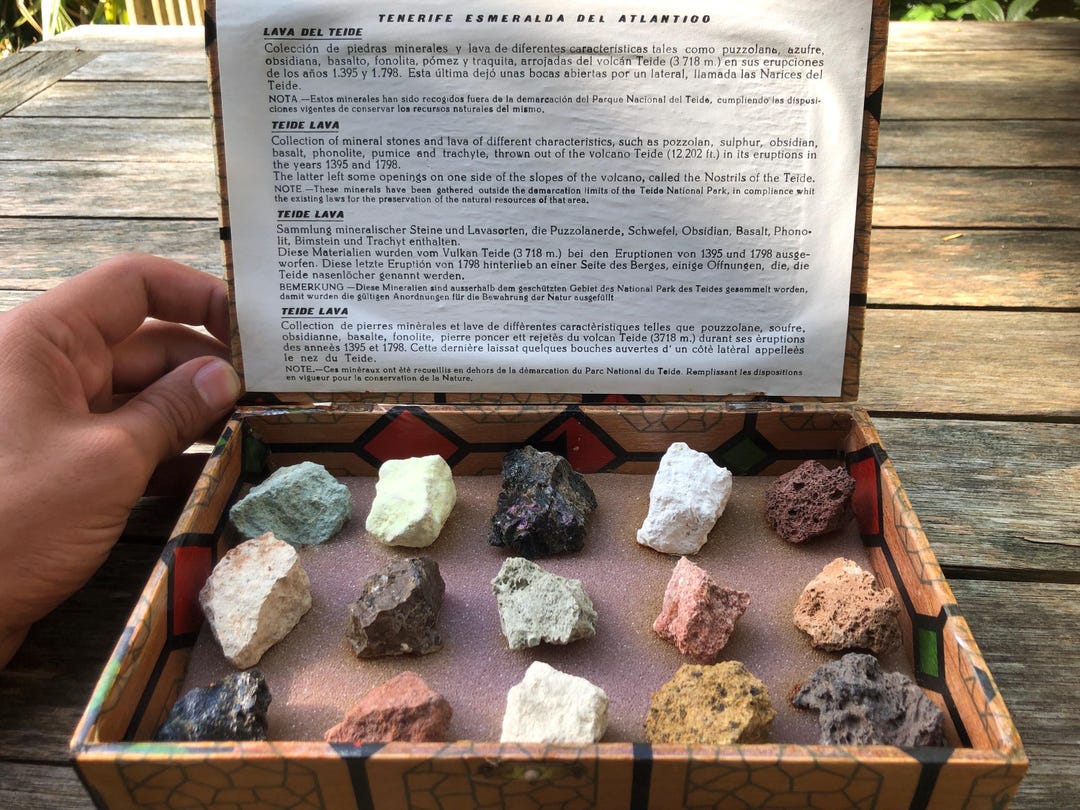 Set of 15 Stones, Lava Crystals Vintage Tenerife, Lava Stones in ...