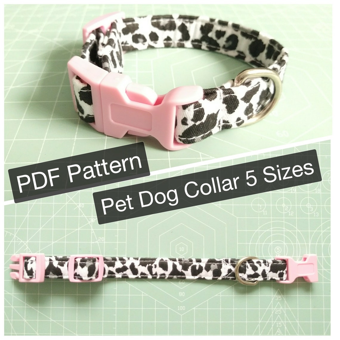 Sewing PDF Pattern Instructions Pet Dog Collar 5 Sizes Tutorials ...