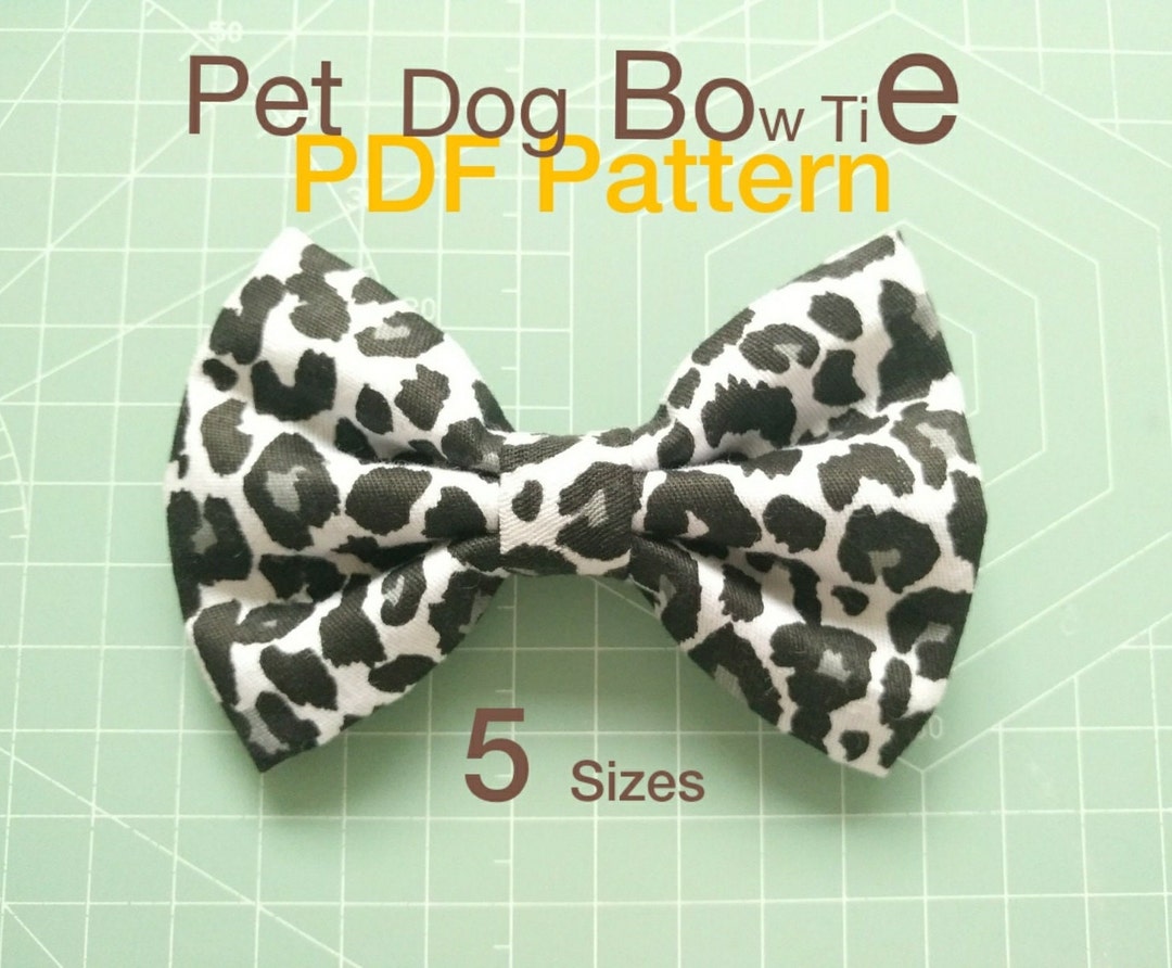 Sewing PDF Pattern Pet Dog Bow Tie 5 Sizes Tutorials Instant Download ...