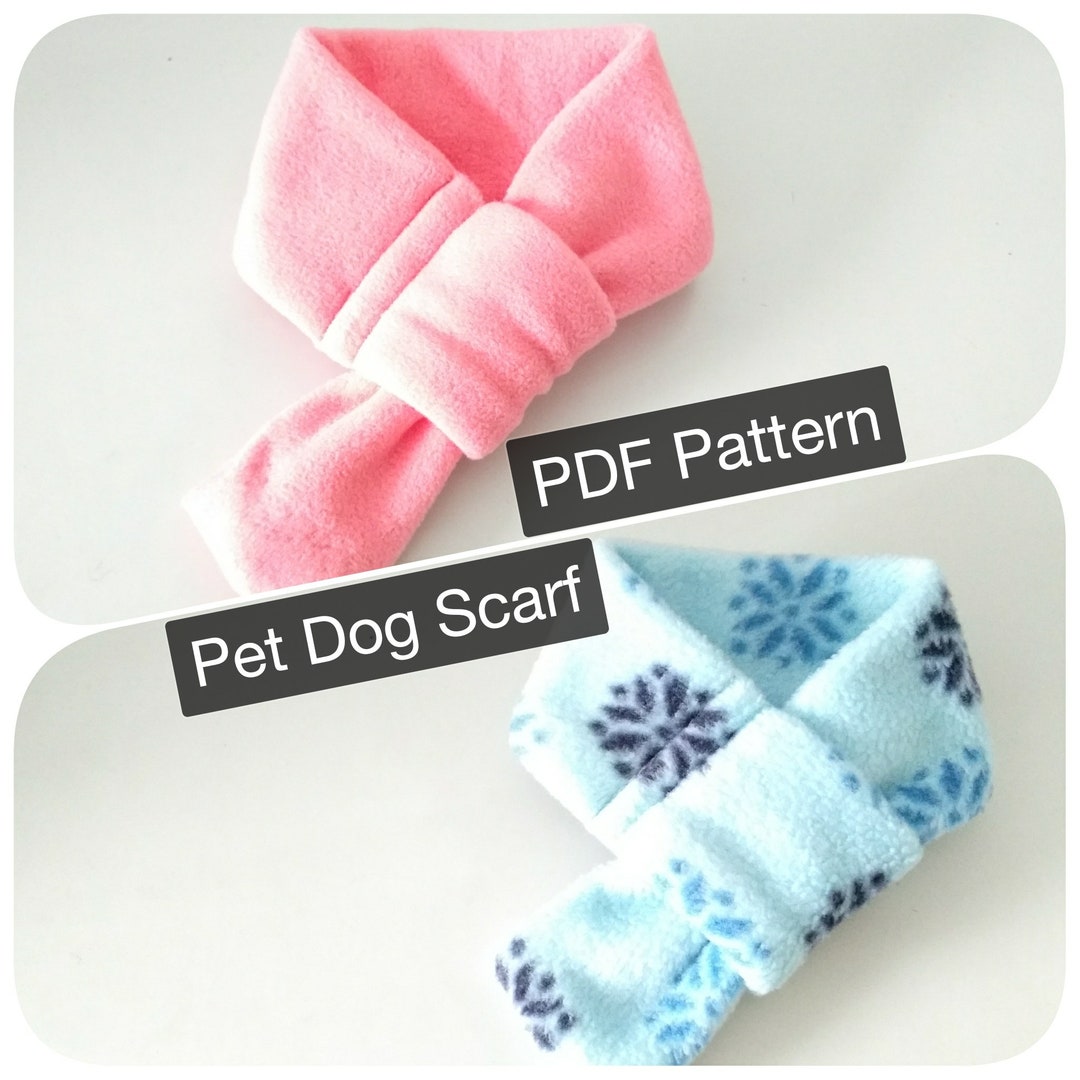PDF Pattern Pet Dog Winter Holiday Fleece Scarf Sewing Instructions ...