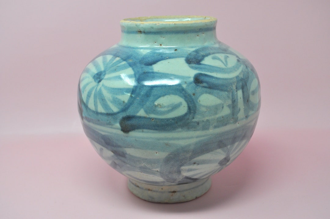 Blue White Stoneware Chinese Pottery Antique Chinese Jar - Etsy