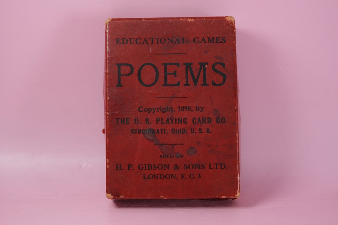 Poems Card Game, Vintage Poem Cards by Gibson, RARE - Etsy