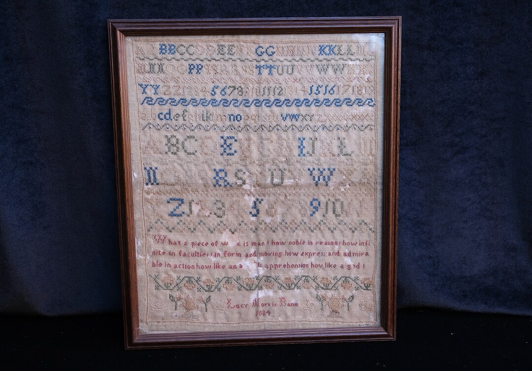 Needlework Sampler, Primitive Samplers 1834, Antique Needlework - Etsy