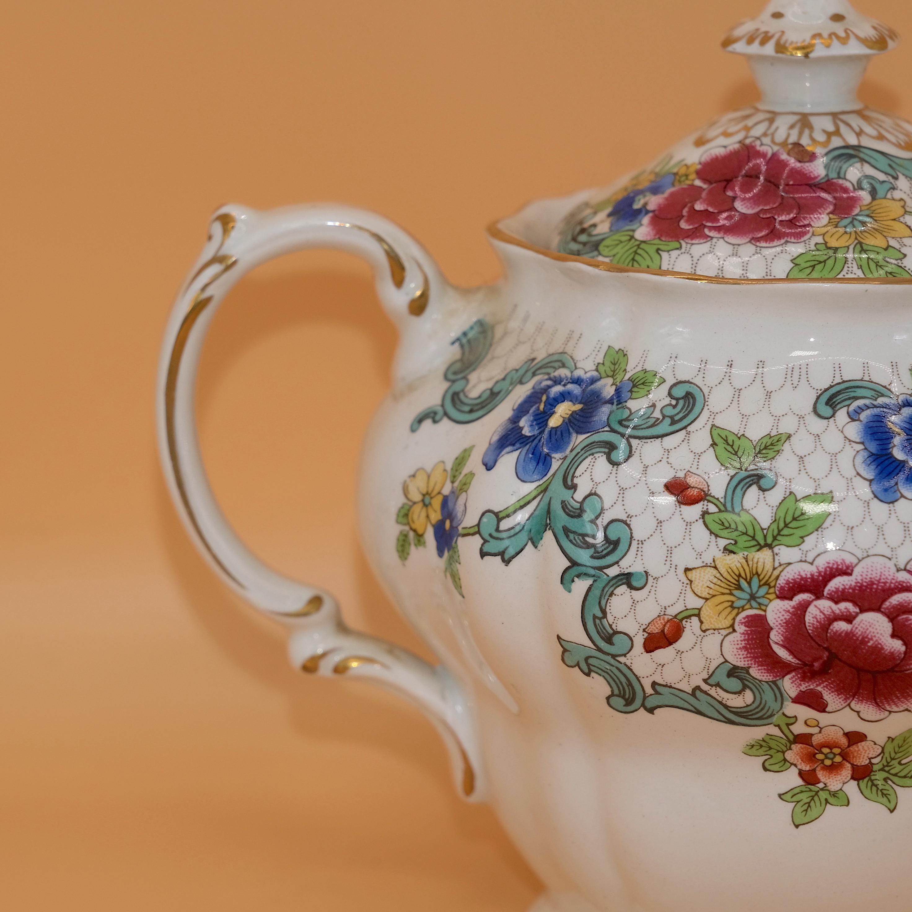 Ceramic Teapot Royal Doulton Booths Floradora Pattern - Etsy