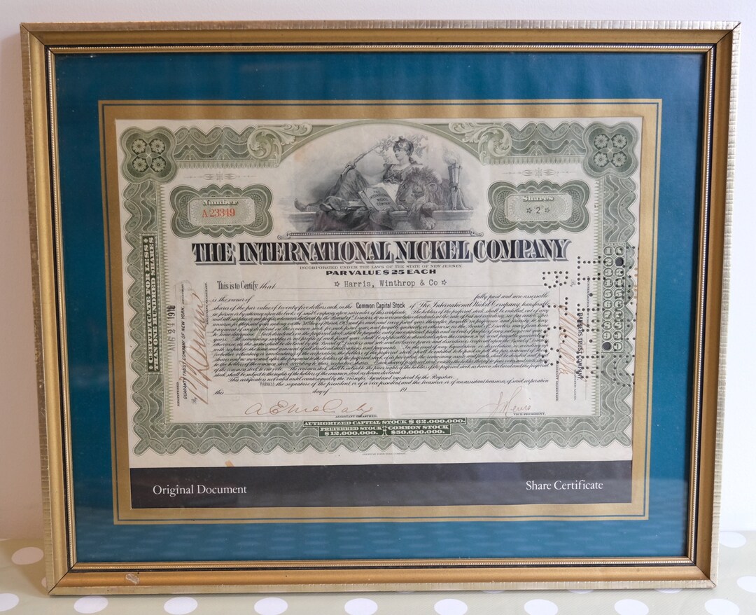 Railroad Stock Certificate 1918, Antique Trains - Etsy