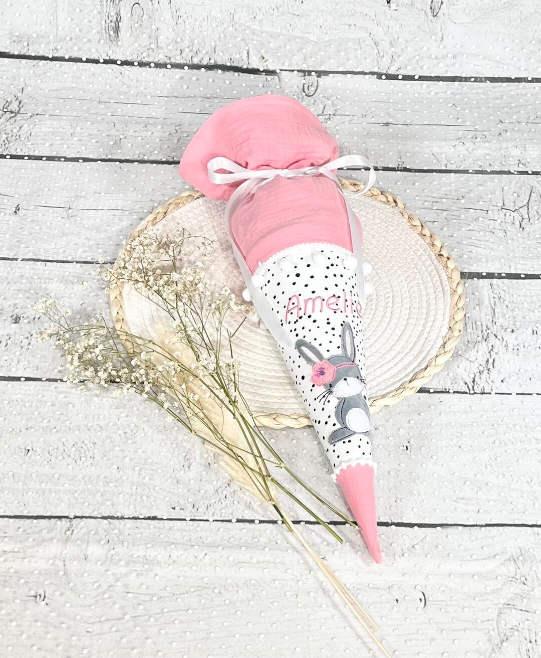 Girls School Cone Sibling Cone Rabbit Marie Made of Fabric/muslin - Etsy
