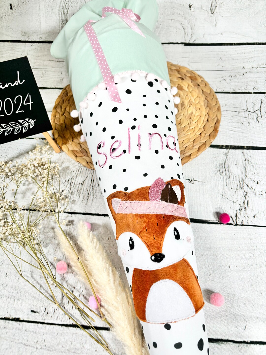 Girls School Cone Fox Fox Girl Foxi Made of Fabric 70 Cm - Etsy